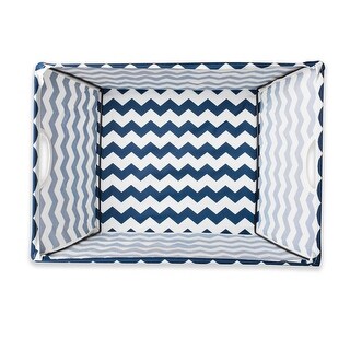 Polyester bin chevron nautical blue trapezoid medium 16x12x10 - Bed ...