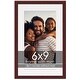 6x9 Frame with Mat - Brown 8x11 Frame Wood Made to Display Print or ...