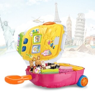 Children's Simulation Trolley Luggage Music Multi-function Luggage Toy ...