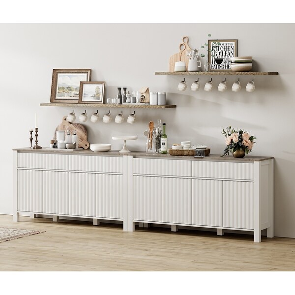 Modern Sideboard Buffet Cabinet Coffee Bar Cabinet with Adjustable Shelves Storage Cabinet for Kitchen Dining Room On Sale Bed Bath Beyond 39940511