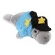 DolliBu Grey Manatee Police Officer Plush Toy with Cop Uniform and Cap ...