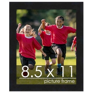 8.5x11 Contemporary Black Complete Wood Picture or Document Frame with ...
