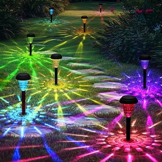 Solar RGB Color-Changing LED Pathway Lighting, IP65 Waterproof for ...