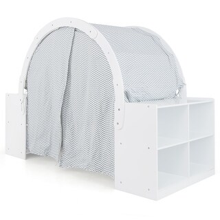 Versatile Kids Play Tent with Storage and Curtain Shades for Indoor Fun ...