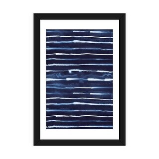 iCanvas "Navy Electric Ink Stripes" by Ninola Design - Bed Bath ...