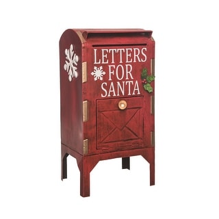 Transpac Metal 21 in. Red Christmas Letters For Santa Mailbox Decor ...