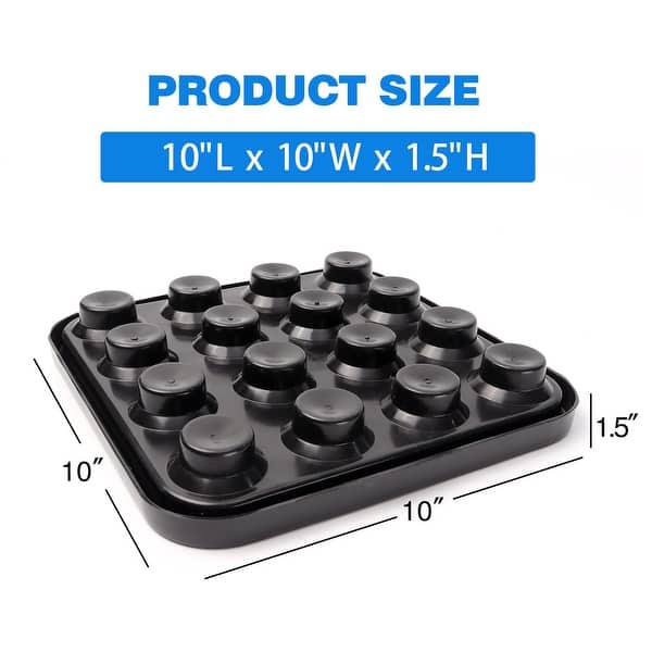 GSE™ Black Plastic Pool Ball Carrying Tray, Billiard Ball Storage ...