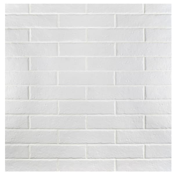 Merola Tile Brooklin Brick White 2-3/8" x 9-3/4" Porcelain Floor and ...