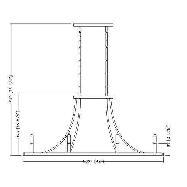 The Gray Barn Highclere Modern Chandelier 6-light Linear Pendant - 18 ...