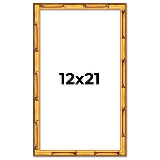 12x21 Frame Gold Bamboo Solid Wood Picture Frame | 1 Inch Moulding ...
