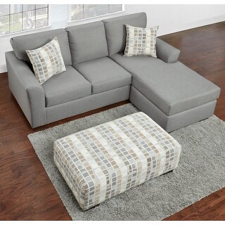 Addy Gray Ash 2pc. Chofa & Ottoman Set - Bed Bath & Beyond - 31697029