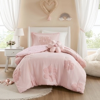 Intelligent Design Kids Gracie Floral Reversible Tufted Chenille ...