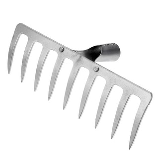 9 Teeth Garden Rake Head Galvanized Manganese Steel without Handle ...