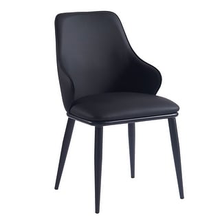 Contemporary Faux Leather and Metal Dining Chair, Set of 4 - Bed Bath ...