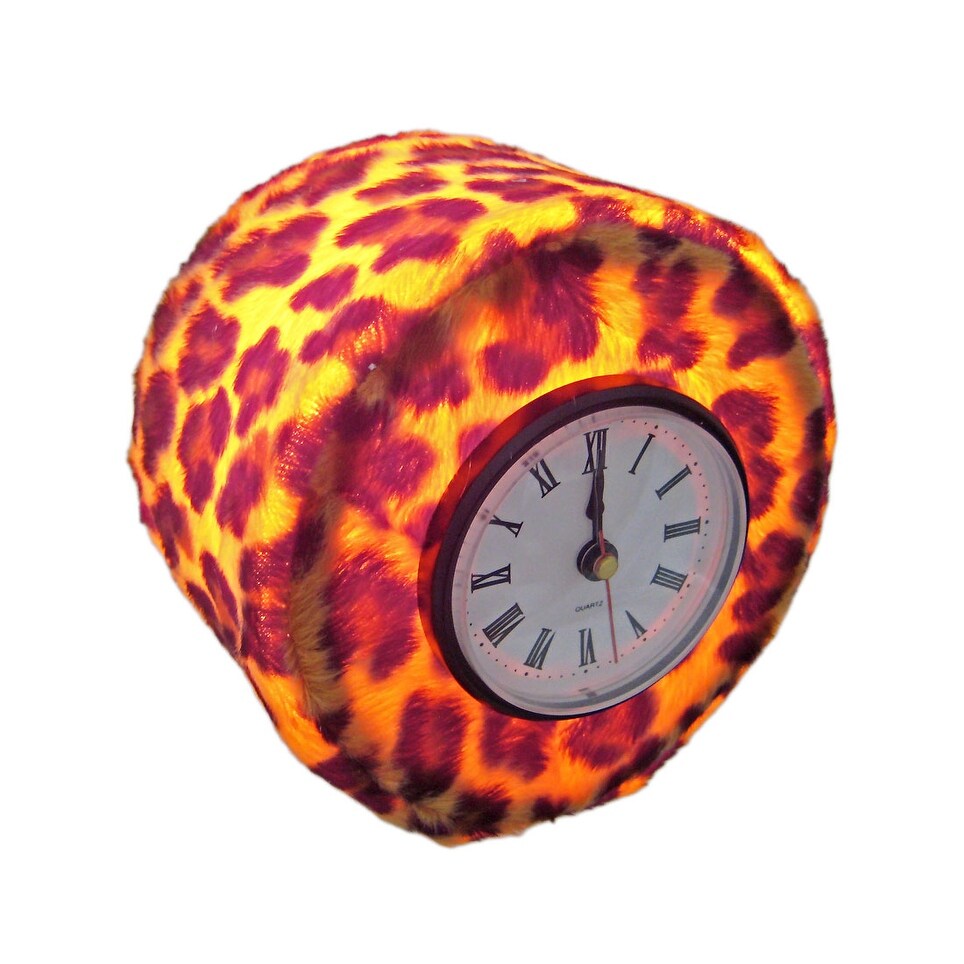 leopard print clock