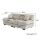 89" Fluffy Cloud Couches Sectional, Modern Minimalist Sofas With Two ...