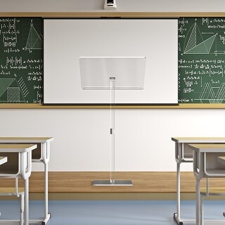 JASIWAY Classic Acrylic Clear Portable Pulpit Podium Stand - Bed Bath ...