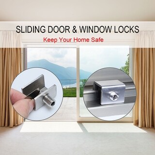 Sliding Window Locks Stainless Steel Door Transom Stopper with keys Fit ...