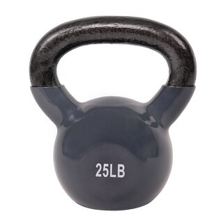 Vinyl Coated Kettle Bell - 25Lbs - NO. 066-25 - Black - Bed Bath ...