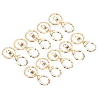 10pcs Key Chain for Keys, D Ring Clasps Keyring Holder, Gold - Bed Bath ...