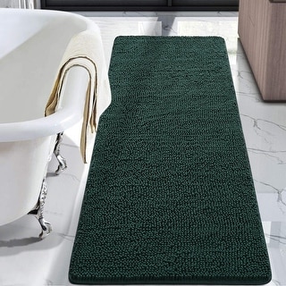 Luxury Bathroom Rug 24x60 Inches, Non Slip Shaggy Bath Rugs, Absorbent ...
