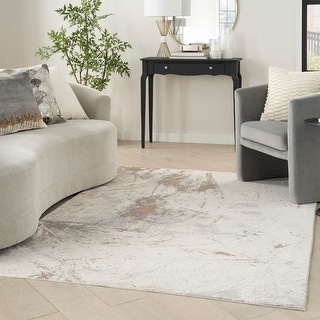 Nourison Desire Indoor only Grey Abstract Area Rug - Bed Bath & Beyond ...