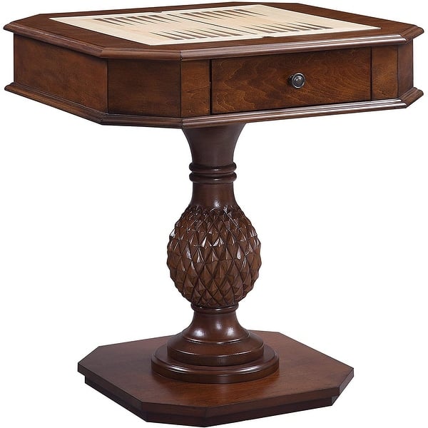 Wooden Square Game Table with 2 Drawers in Cherry - Bed Bath & Beyond ...