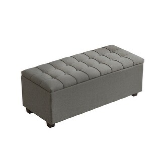 Storage Bench Flip Top Entryway Bench Seat Safety Hinge Padded Seat ...