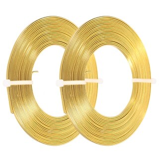2x 16.4ft Flat Aluminum Wire 18 Gauge Bendable Anodized Aluminum Wire ...