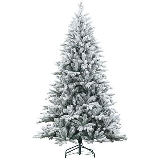 7ft Frosted Christmas Tree with 1401 Branch Tips and Quick Setup for ...