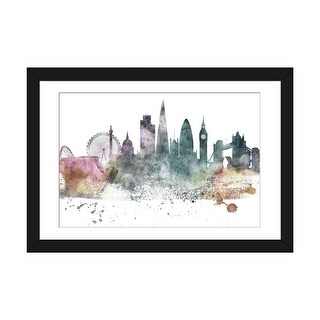 iCanvas "London Pastel Skylines" by WallDecorAddict - Bed Bath & Beyond ...