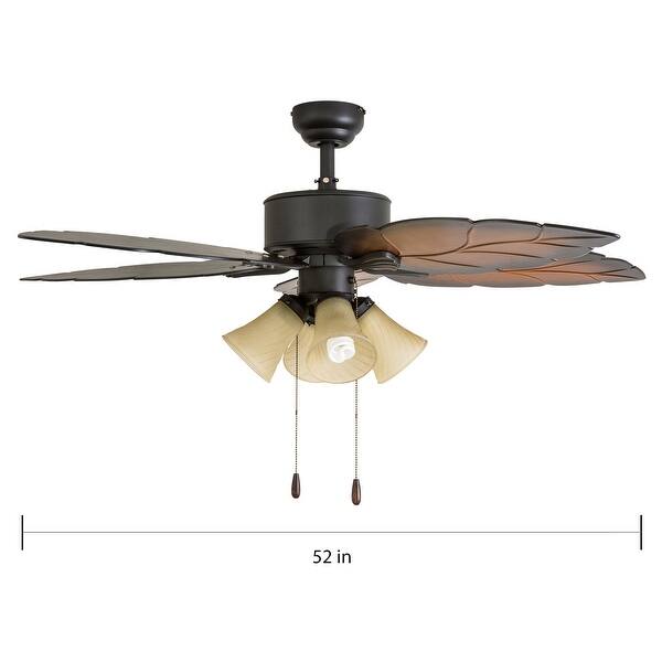 Copper Grove Novyi Aged Bronze 52-inch Lighted Ceiling Fan with Remote ...