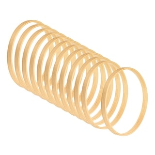 12Pcs 4.7" Wooden Bamboo Floral Hoop Rings f DIY Crafts Wedding Wreath ...