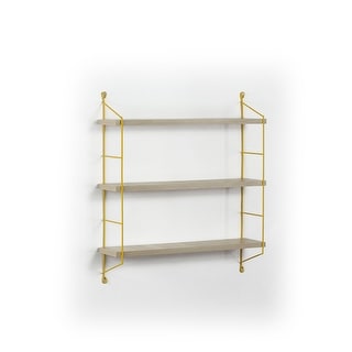 HOMCOM Industrial Pipe Style Shelf Multi-Tier Wall-Mounted Utility ...