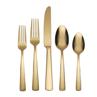 Oneida Aptitude Gold 20 Piece Everyday Flatware Set, Service For 4 ...