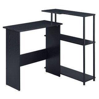 Black Office Desk with Bookshelf - Bed Bath & Beyond - 42997772