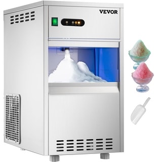 VEVOR 55lbs Countertop Stainless Steel Snow Flake Ice Maker Machine ...