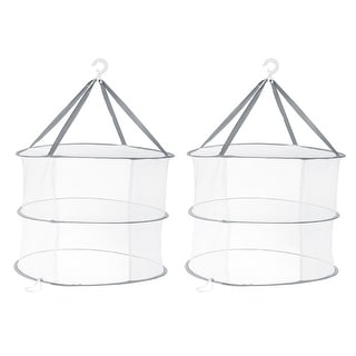 Folded Mesh Clothes Hanging Dryer, 2Pcs 2 Layers Sweater Drying Rack ...