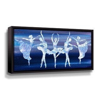 Sky Blue Ultramarine Watercolor Ballerinas Silhouette Dance Ballet ...