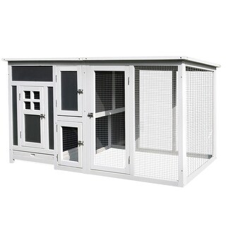 Chicken Coop Wooden Nesting Box with Waterproof Roof - Bed Bath ...