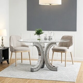 52" Round Tempered Glass Dining Table - Bed Bath & Beyond - 42951171