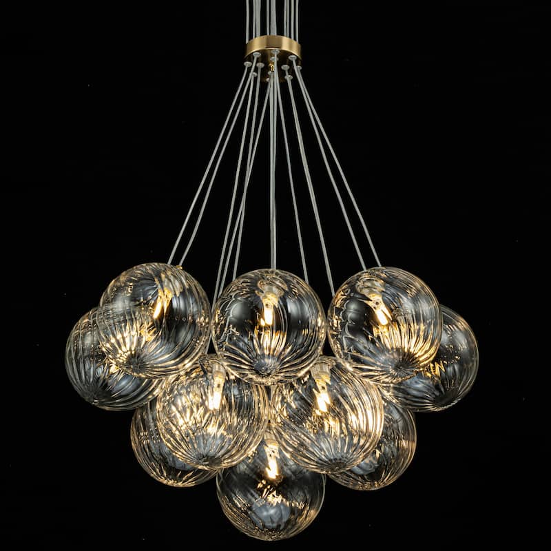 13/ 19-Light Modern Glam Large Sputnik Cluster Glass Globe Bubble ...