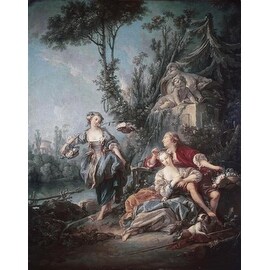 Flower Gatherers by Francois Boucher Figures Art Print - Bed Bath ...