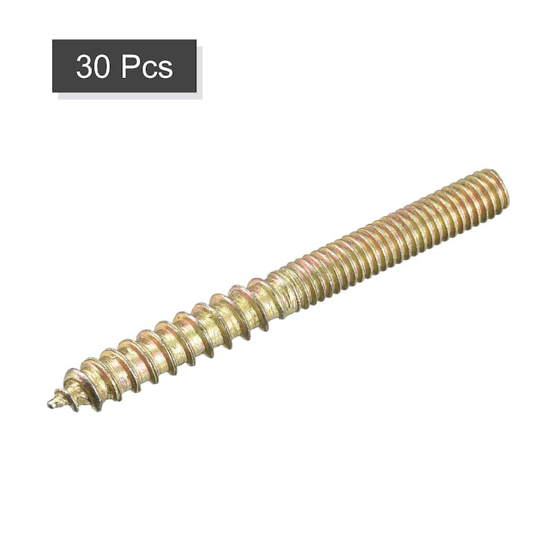 Hanger Bolts, Double End Thread Dowel Screws for Wood Furniture 30pcs ...