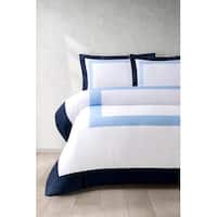 Brooks Brothers Double Border Cotton Sateen Duvet Cover Set - On Sale ...