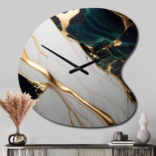 Abstract Geode Gold And Green Marble II - Abstract Marble Large Wall ...
