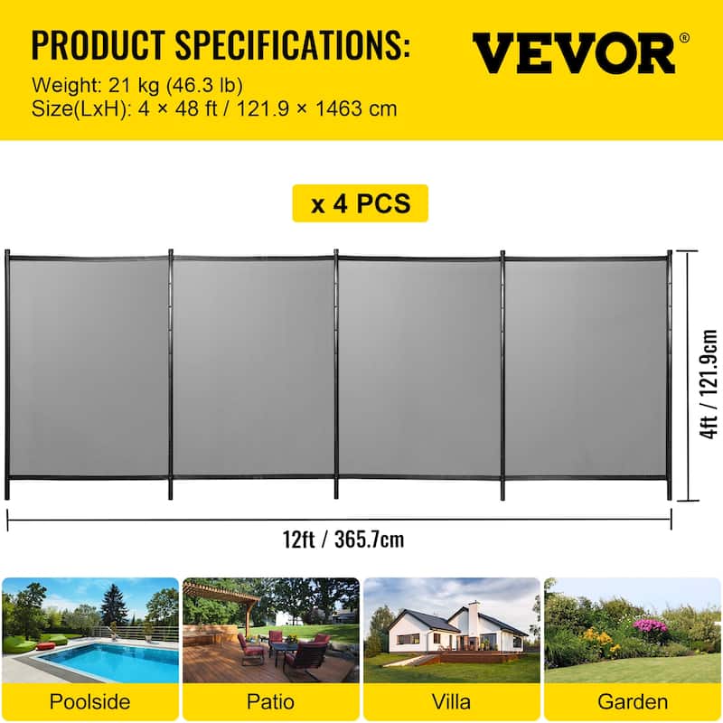 VEVOR Pool Fence for Inground Pools Pool Fence Removable DIY Pool ...