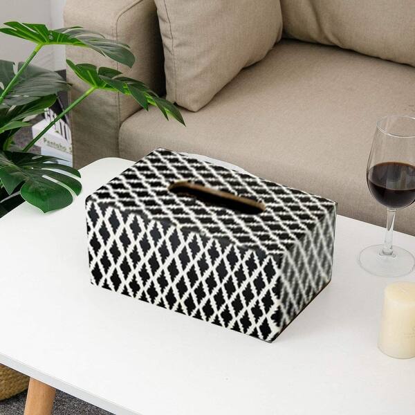Mascot Hardware Moroccan Design Black And White Tissue Box Cover ...