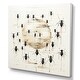 Designart "Floral Working Ants II" Insects & Bugs Black Wall Decor ...