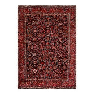 Hand Knotted hamadan Midnight Blue ,Red Persian Wool Traditional ...
